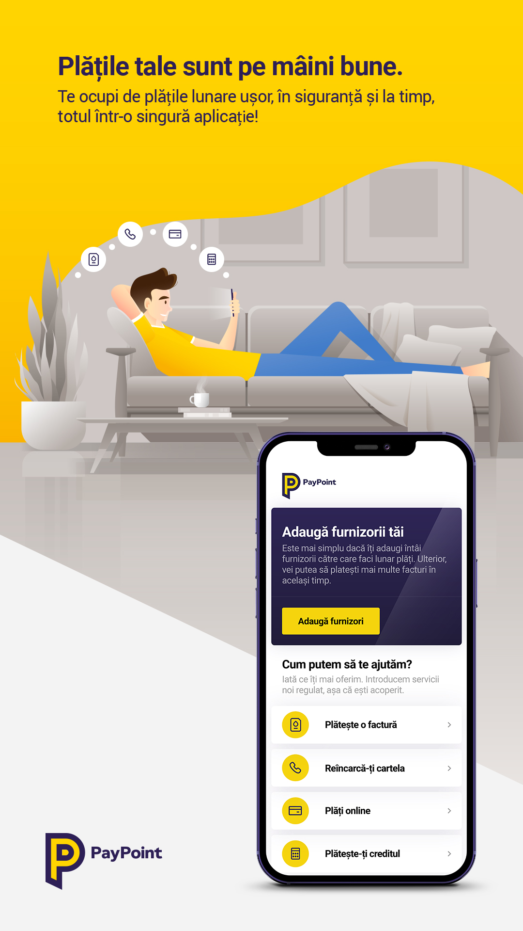 Câștigă timp la plata facturilor cu aplicația PayPoint