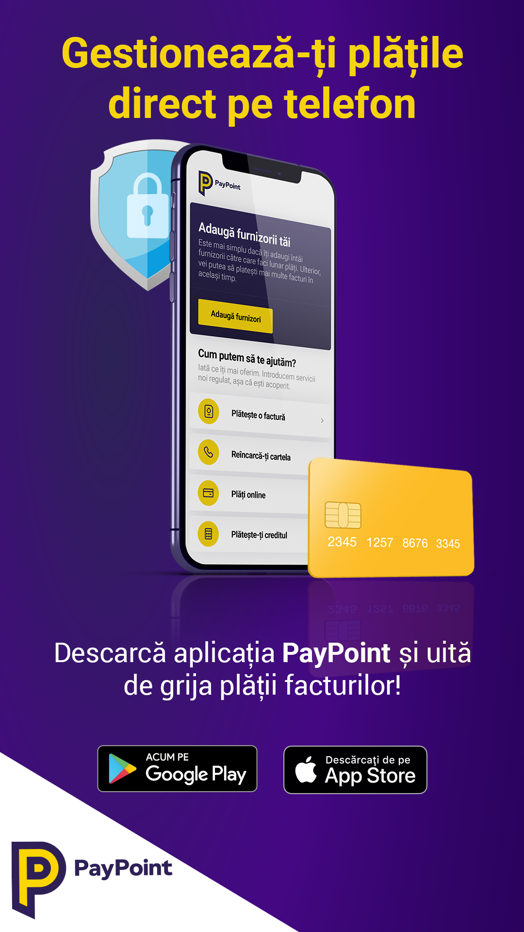Câștigă timp la plata facturilor cu aplicația PayPoint