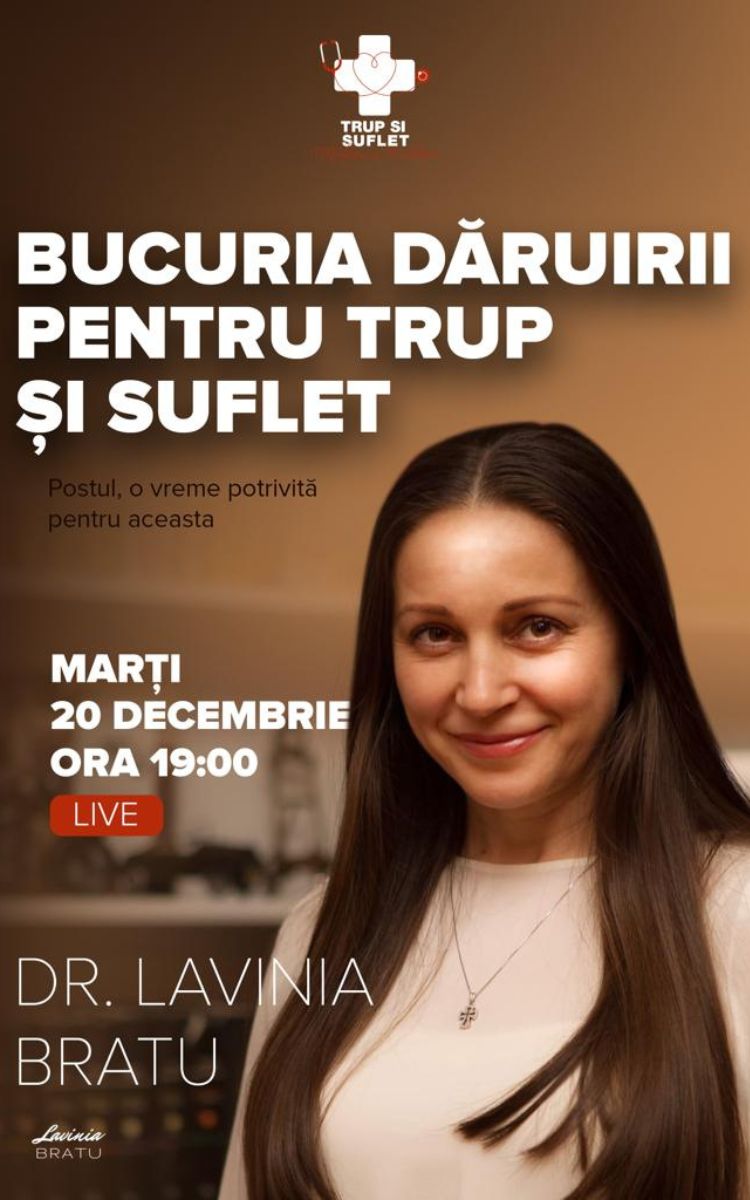 Conferință – „Bucuria dăruirii pentru trup și suflet" - Evenimentul Zilei