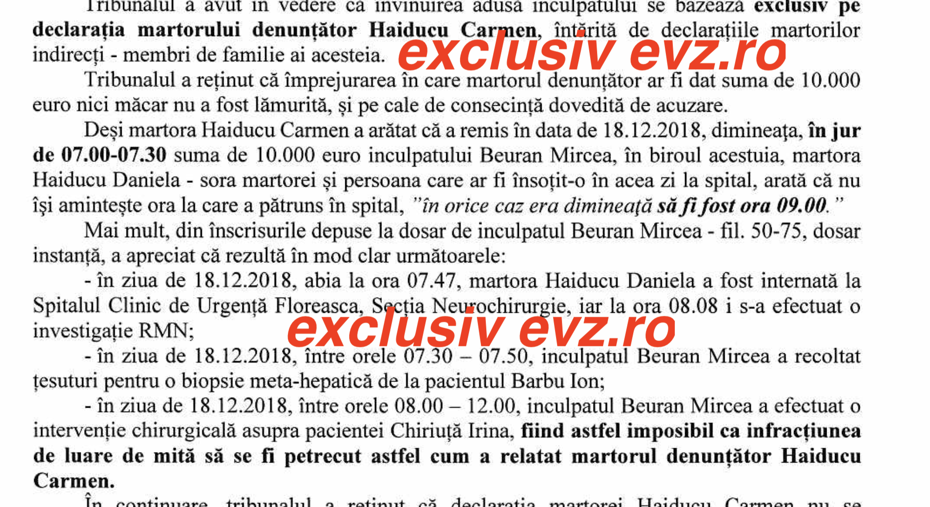 Exclusiv EVZ. Motivarea incredibilă a achitării celebrului chirurg ...