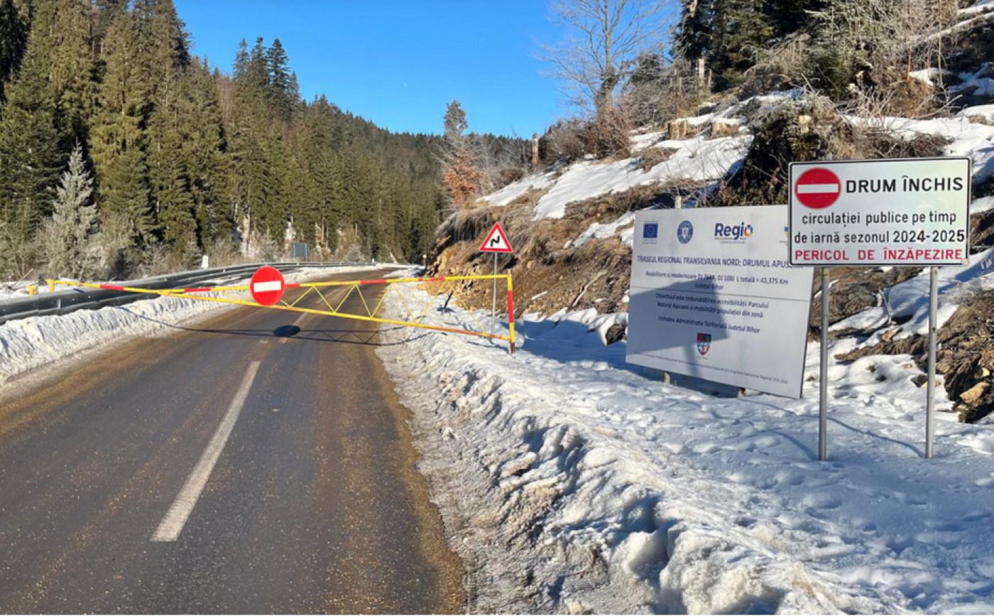 Drumul Apusenilor, închis din cauza alunecărilor de teren