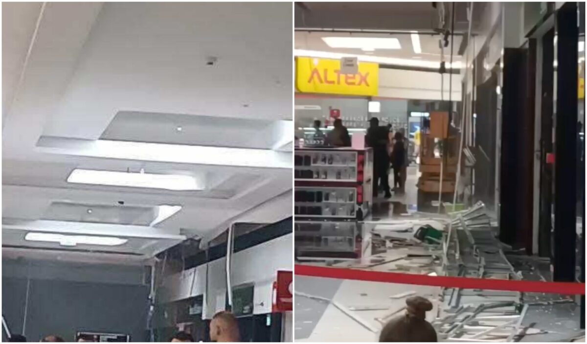 Tavanul unui mall s-a prăbușit într-o zonă intens circulată. Panică ...
