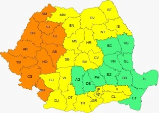 Caniculă, furtuni și grindină. Trei coduri meteo emise de ANM