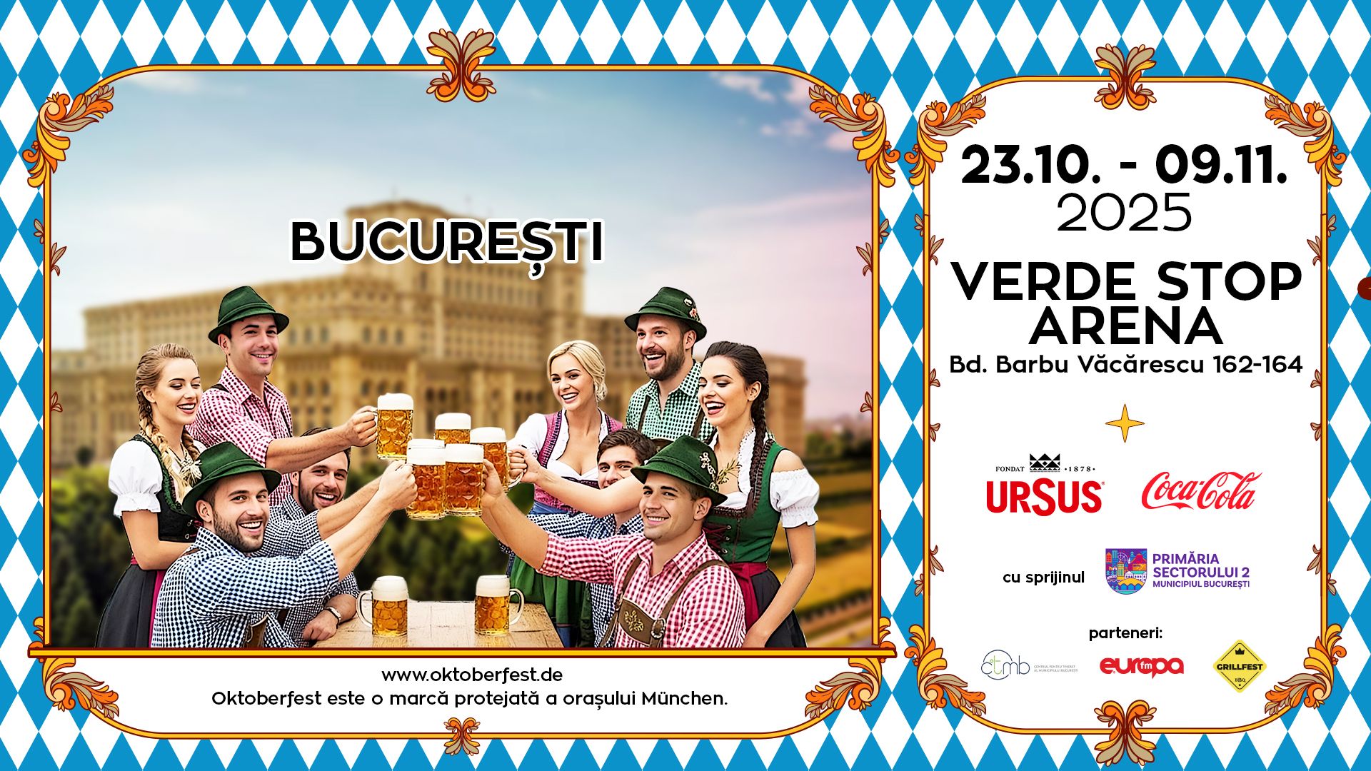 A început Oktoberfest București! Primarul dă cep la primul mare butoi ...