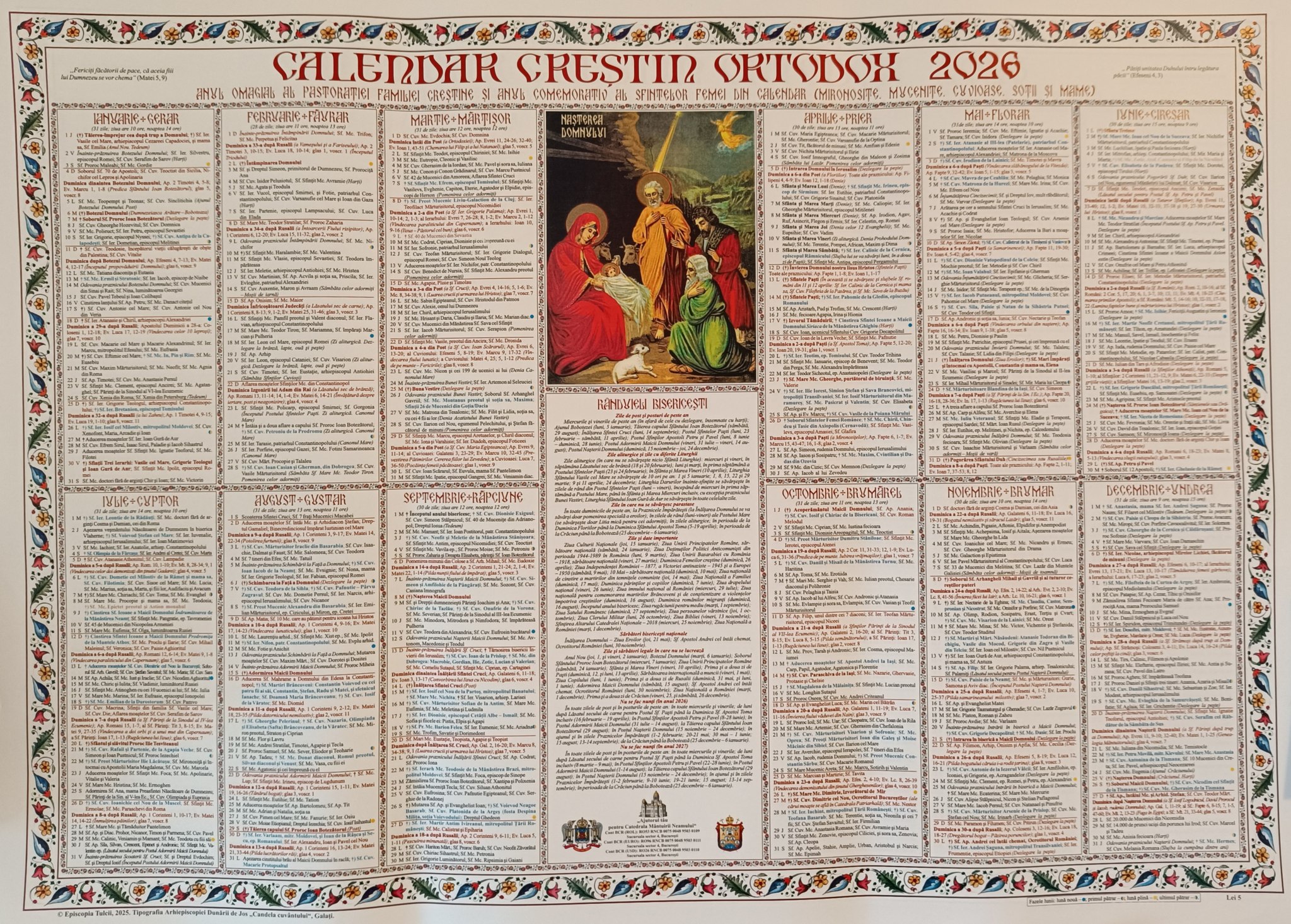Noi sfinți și sărbători în Calendarul Ortodox. Ce aduce anul 2026